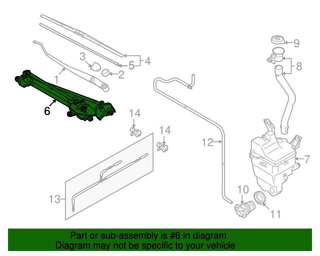 2010-2013 Suzuki Kizashi Motor & Linkage 38100-57L02 | World OEM Parts ...