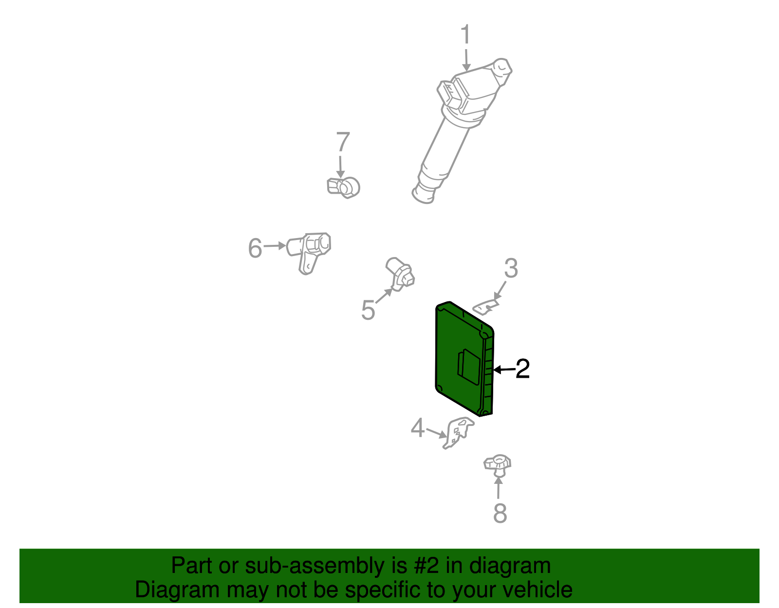2004-2005 Toyota Sienna Engine Control Module (ECM) 89661-08103-84 ...