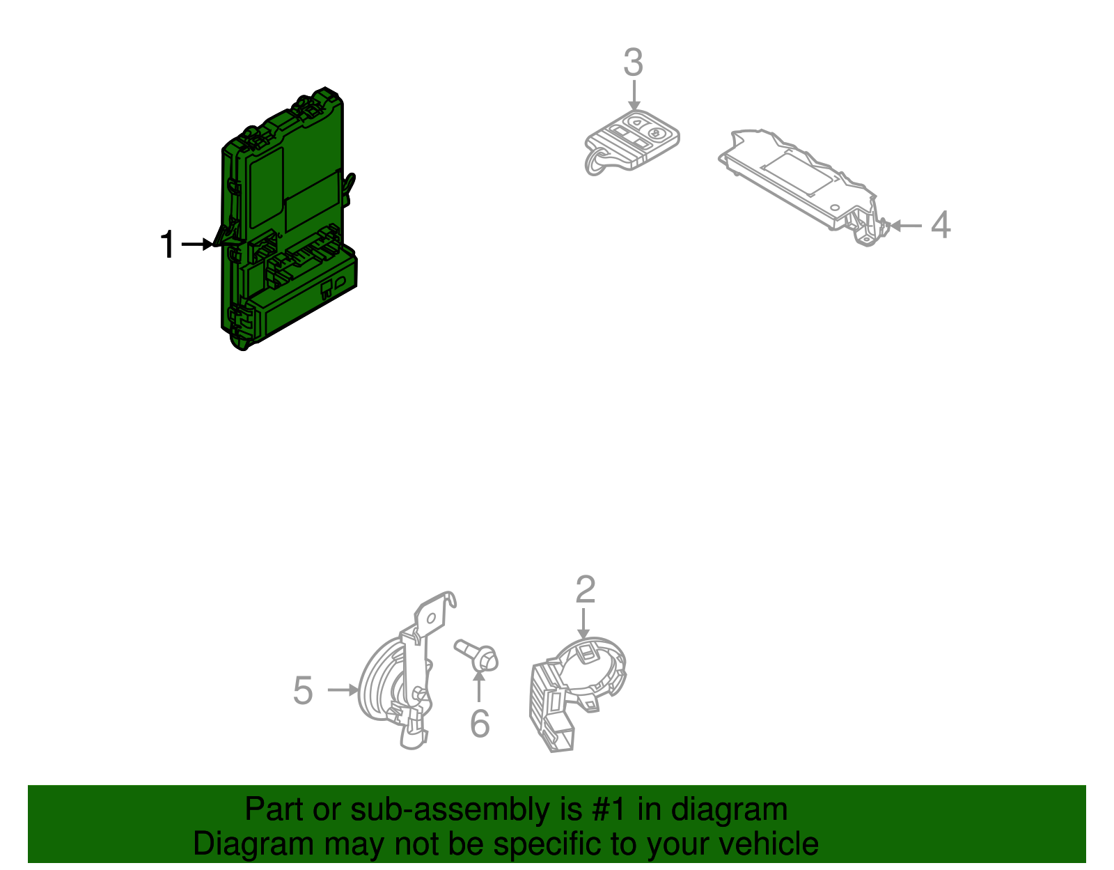 2010-2014 Ford Mustang | Control Module | BR3Z-15604-C | Walls' Ford Parts