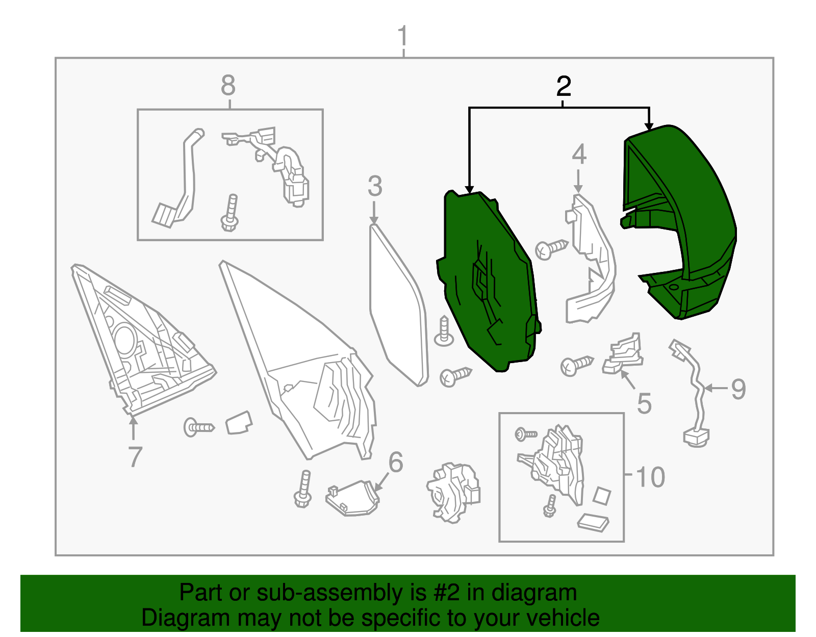 Genuine OEM Acura - Housing Assembly Part# 76205-TZ6-C11ZK | Acura ...