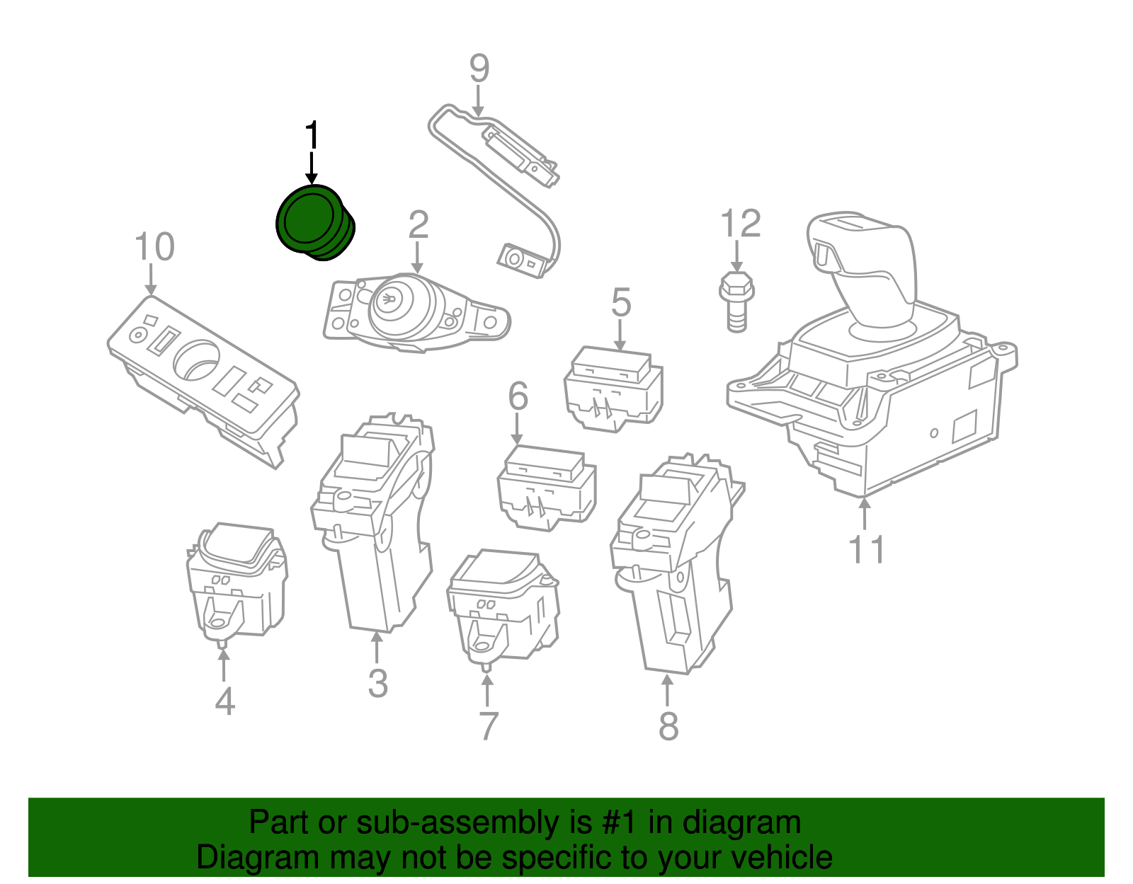 2014-2022 Jaguar F-Type Start Button T2R42910 | OEM Parts Online