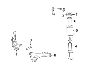 2004-2008 Ford Upper Control Arm - Passenger Side (RH) 6L3Z-3084-AR ...