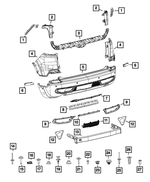 Rear Bumper and Fascia for 2021 Jeep Cherokee | Mopar eStore