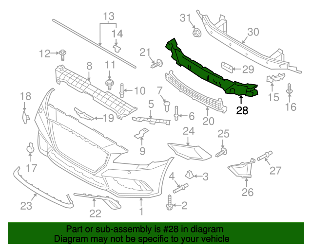 2018-2020 Genesis G80 Energy Absorber 86520-B1810 | QuirkParts