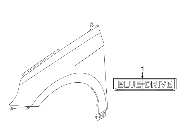 86321-G2000 - Fender Emblem 2017-2022 Hyundai Ioniq | AutoNationParts.com