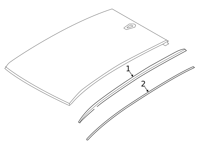 Genuine BMW 51-13-7-424-711 | F39 X2 Roof Railing Left - Aluminum ...