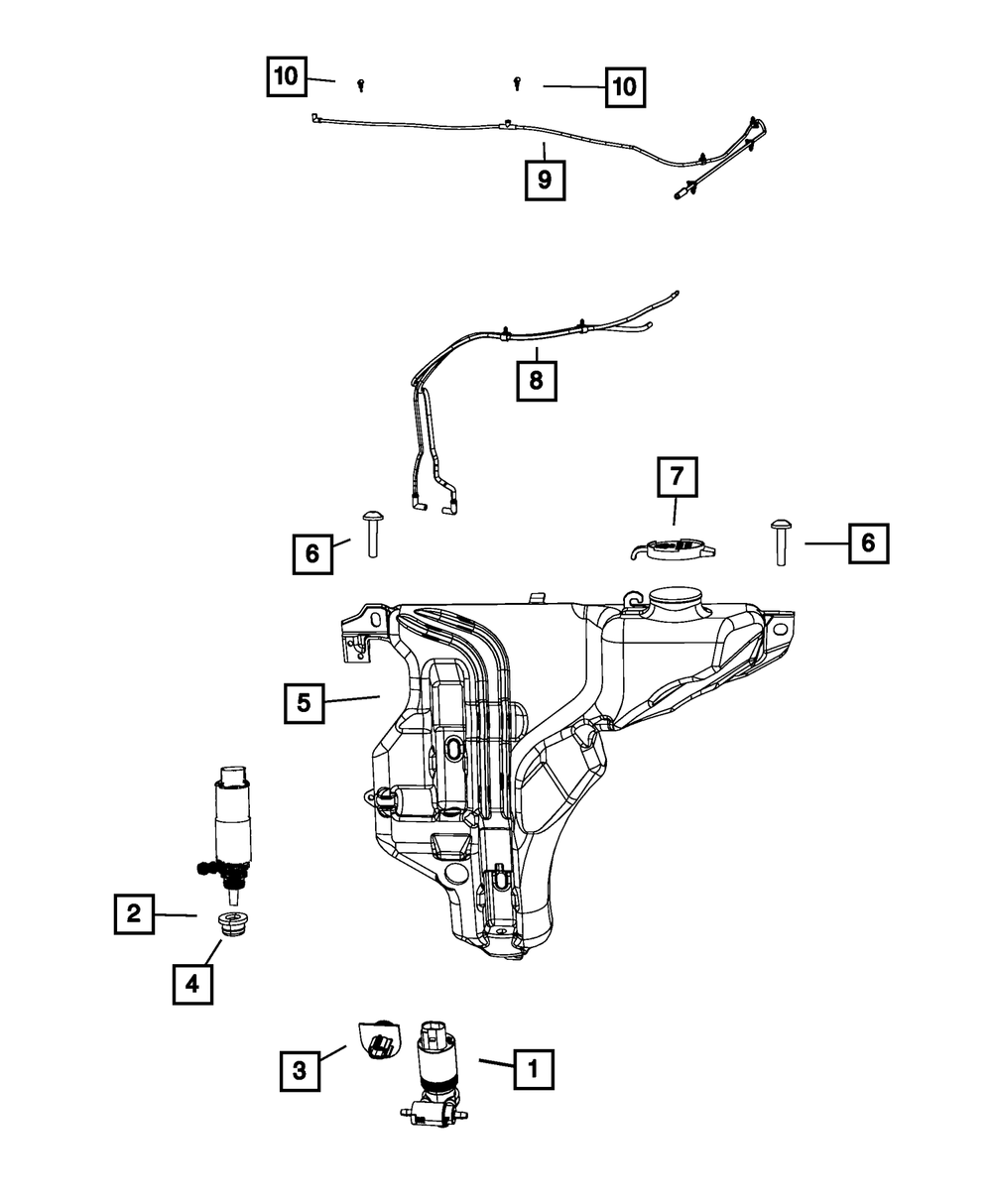 2006-2010 Jeep Commander Windshield Washer Nozzle 4806312AA | Mopar eStore