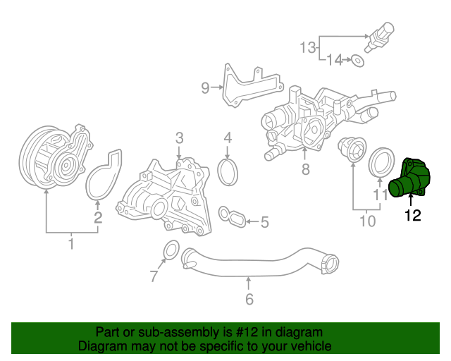 2016-2022 Honda Thermostat Cover 19311-59B-000 | Cheaper Honda Parts