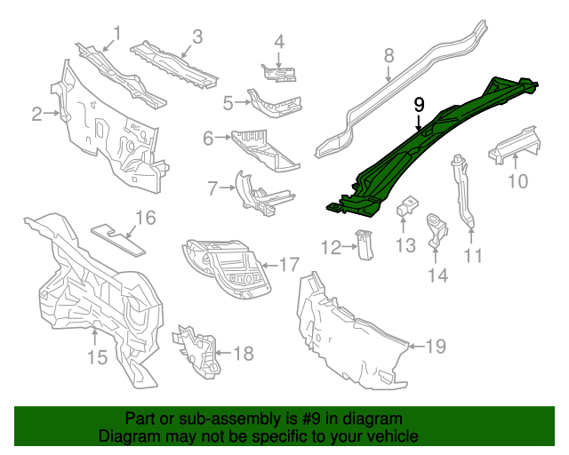 176-830-00-13 - Cowl Cover 2014-2020 Mercedes-Benz | AutoNationParts.com