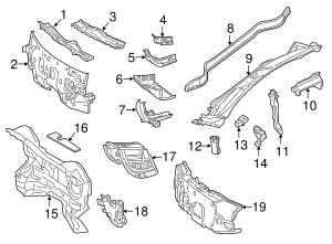 2014-2021 Mercedes-Benz Damping, Firewall 246-682-18-00 | Mercedes-Benz ...