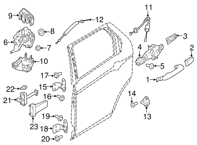 Genuine OEM Exterior Door Handle Cover Part# LR025406 Fits 2012-2023 ...