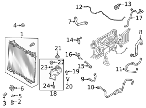 Genuine OEM Radiator Part# LR162123 Fits Jaguar Land Rover Cary