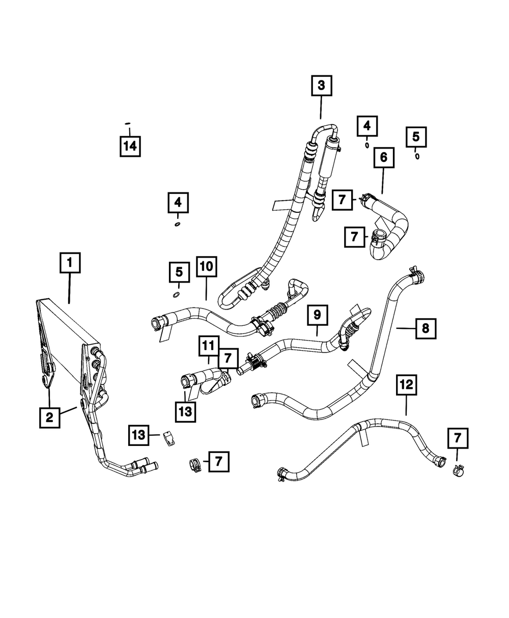 2019-2025 Ram Power Steering Pressure Hose 68359760AE | Mopar OEM Parts ...