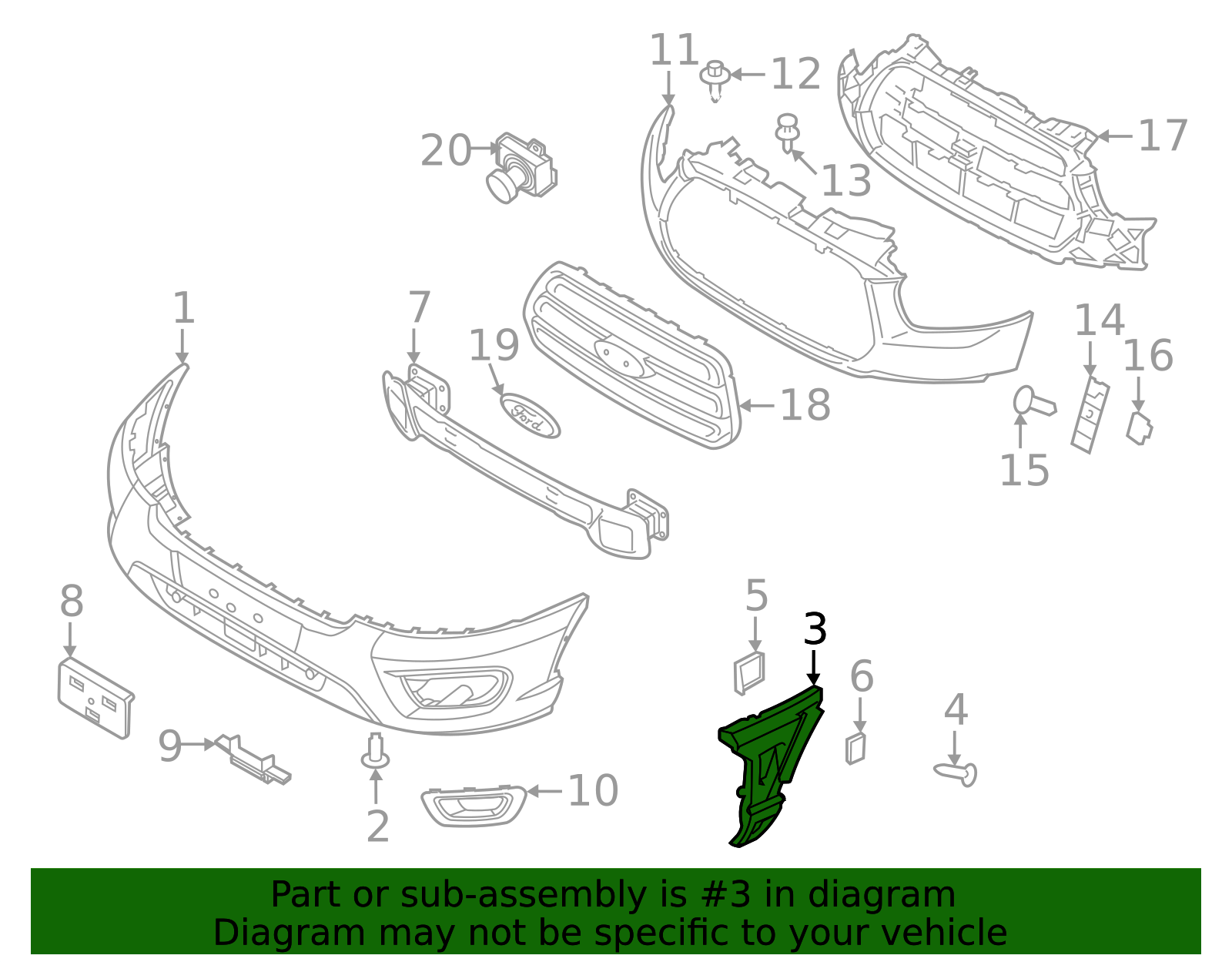 LK4Z-17C947-A - Mount Bracket - 2020-2024 Ford | Lasco Auto Parts