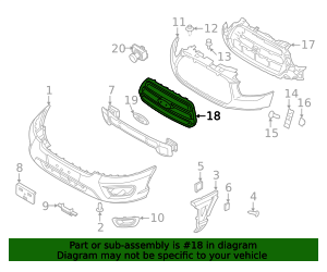 Genuine OEM Ford Part - Grille LK4Z-17B968-AA | Genuine OEM Ford Parts ...