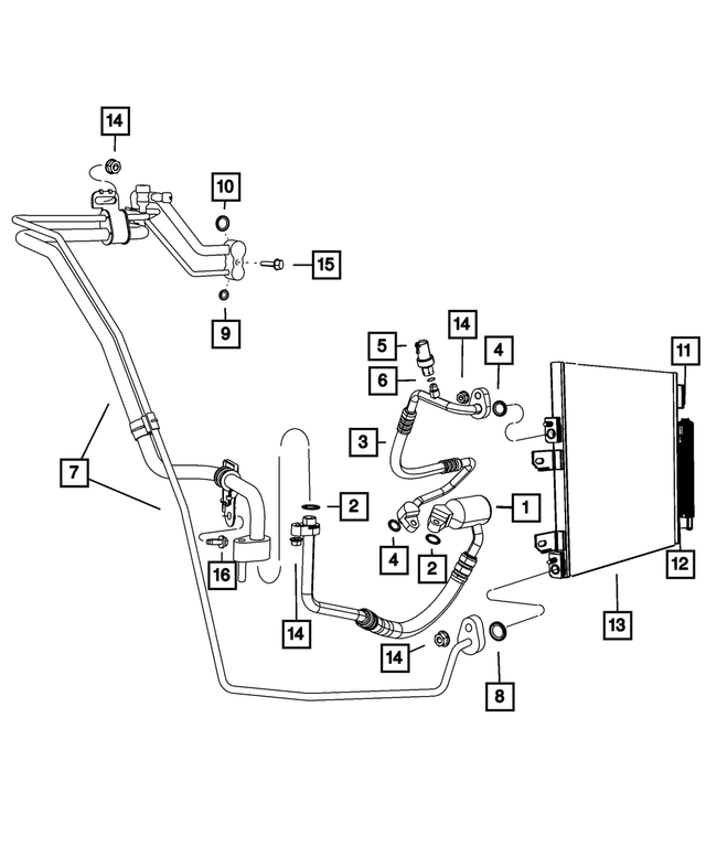 MOPAR A C DISCHARGE LINE - 68104926AA - 68104926AA | Mopar Online Parts