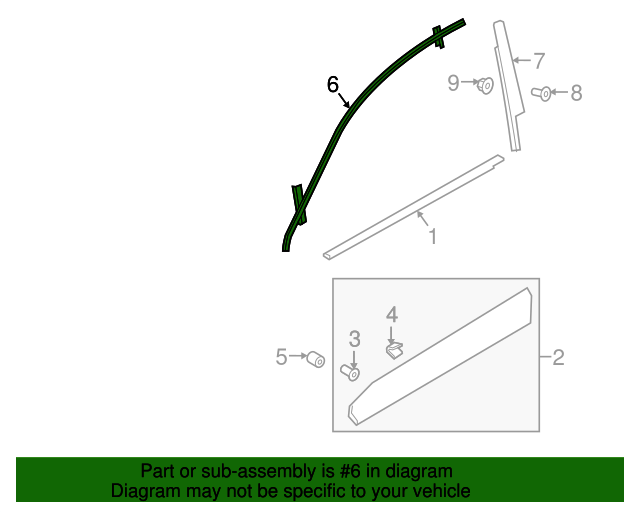 4M0-853-985-B-3Q7 - Frame Molding 2017-2024 Audi | Audi OEM Parts