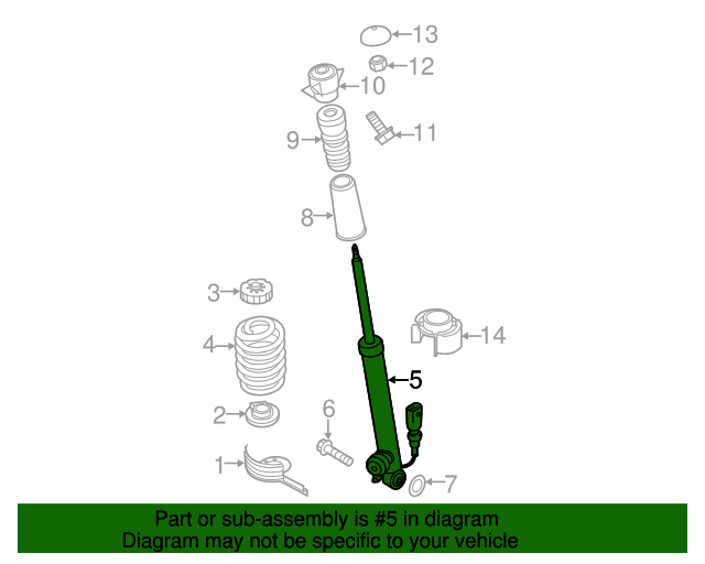 4G8-513-035-A - Shock Absorber 2012-2018 Audi | Audi OEM Parts