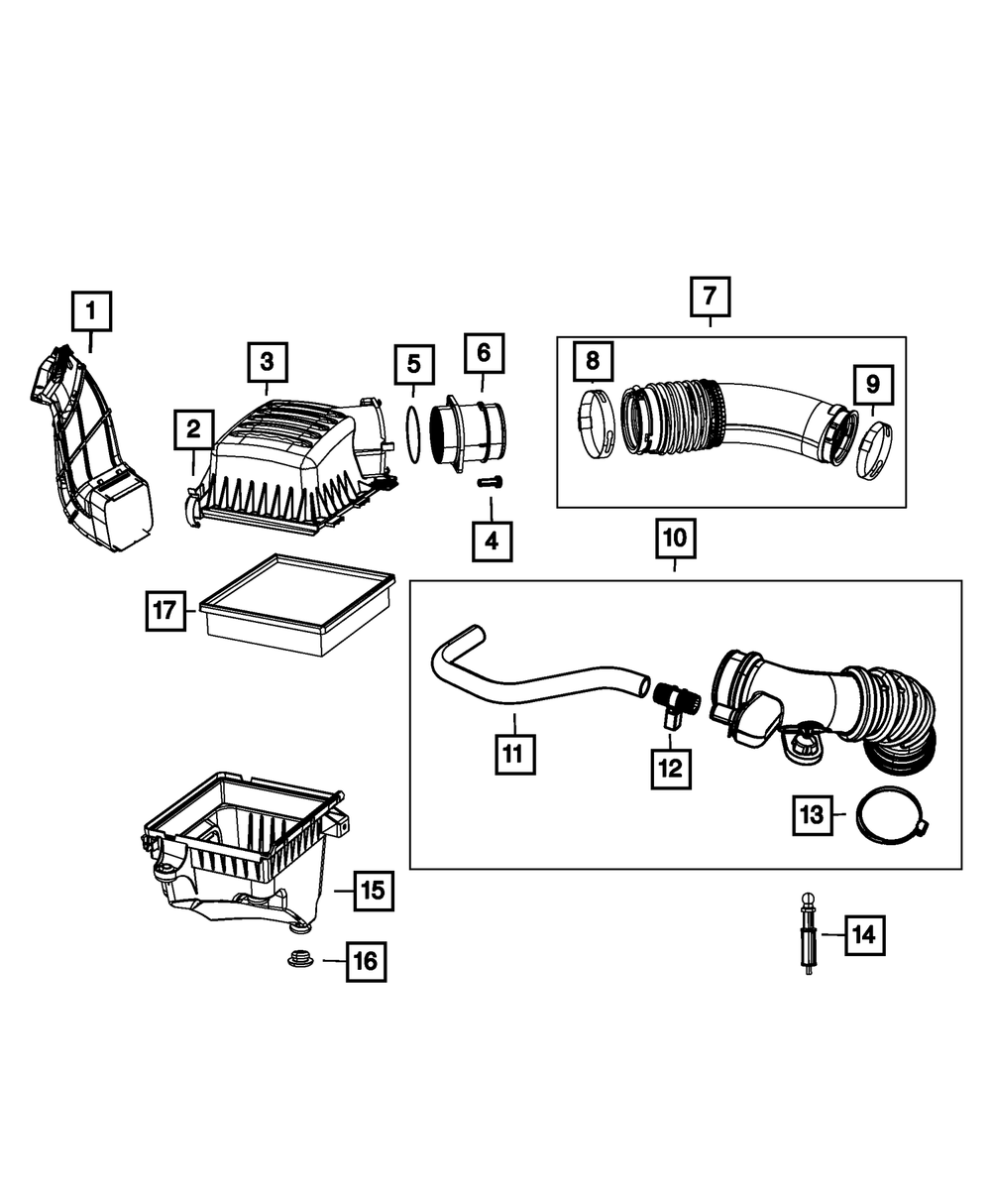 2014-2019 Jeep Grand Cherokee Air Filter 4861688AB | Mopar eStore