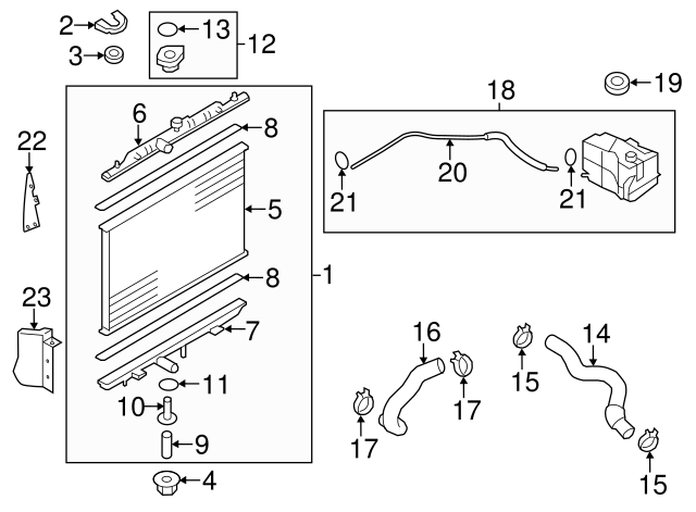 2008-2022 Nissan Radiator Assembly Lower Mount 21507-4U00A | Nissan ...