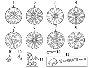 2014-2022 Land Rover Alloy Wheel - 19" 5 Split-Spoke, 'Style 5001 ...