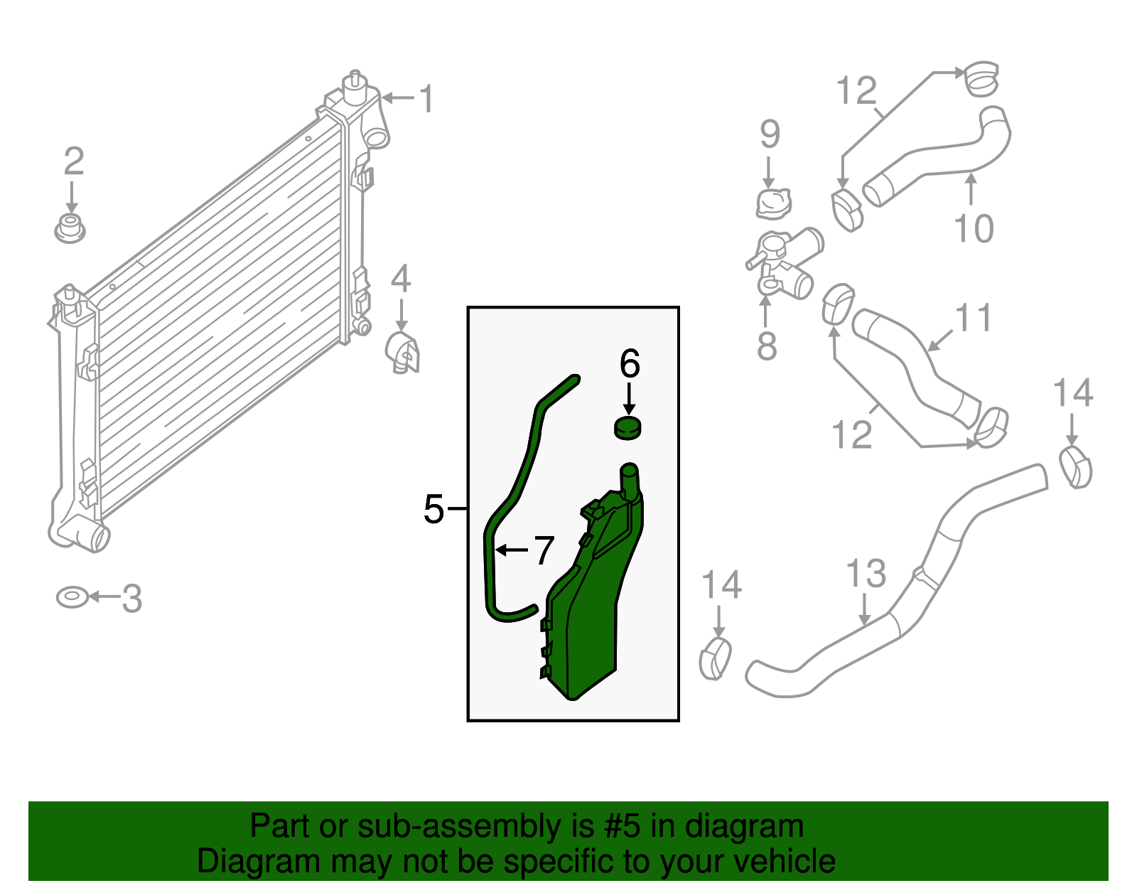 2013-2019 Nissan Sentra Reservoir Assembly 21710-3SH0A | Bill Kay ...