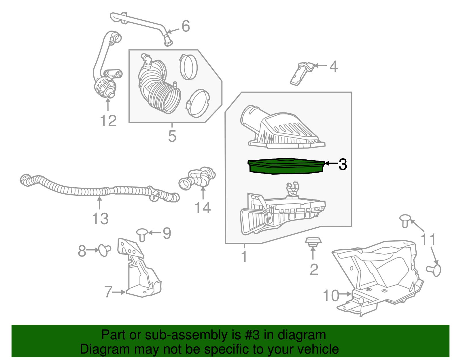 2016-2024 Chevrolet Camaro Air Filter 23323508 | GM Parts Center