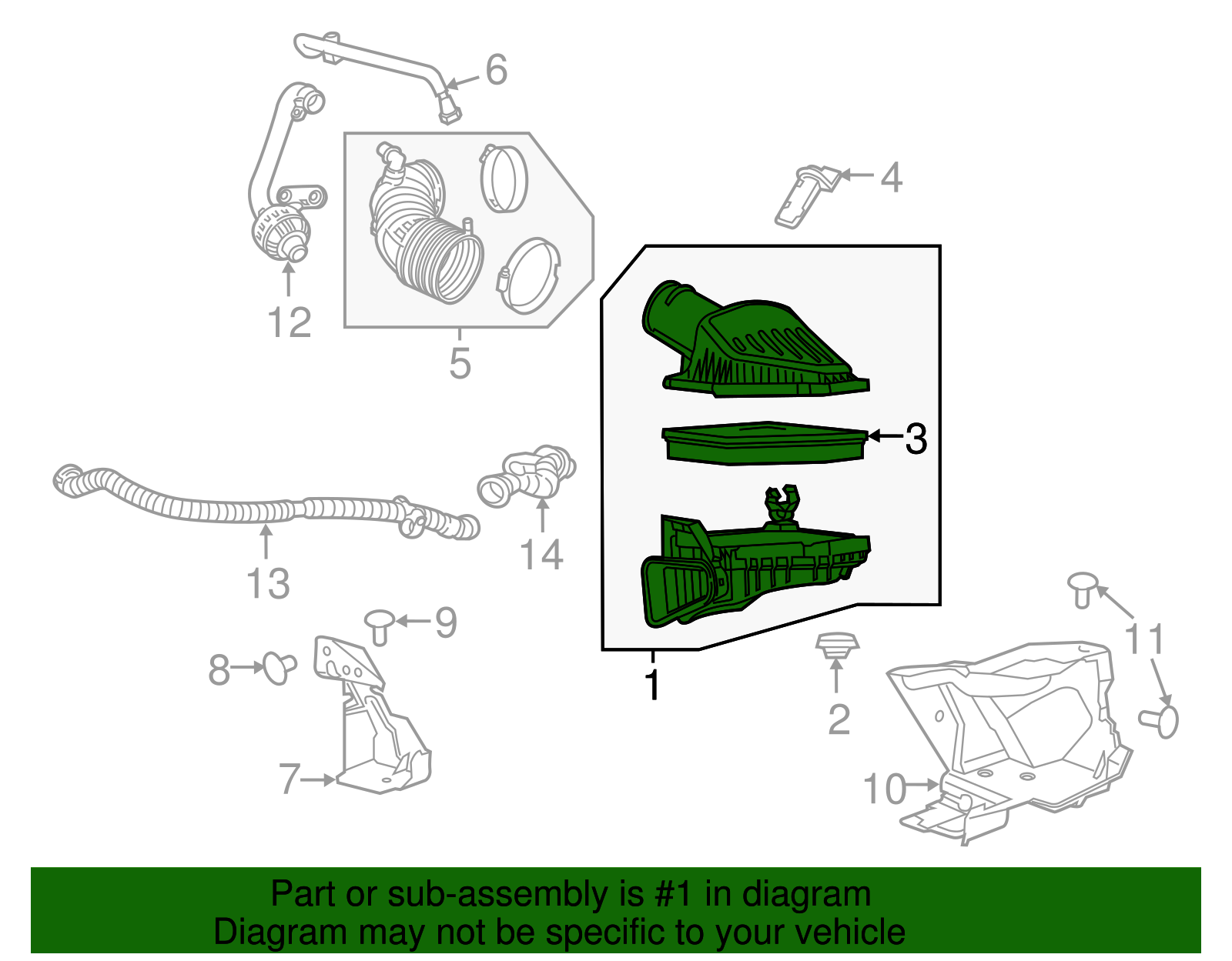 2016-2024 Chevrolet Camaro Air Cleaner 84008589 | GM Parts Center
