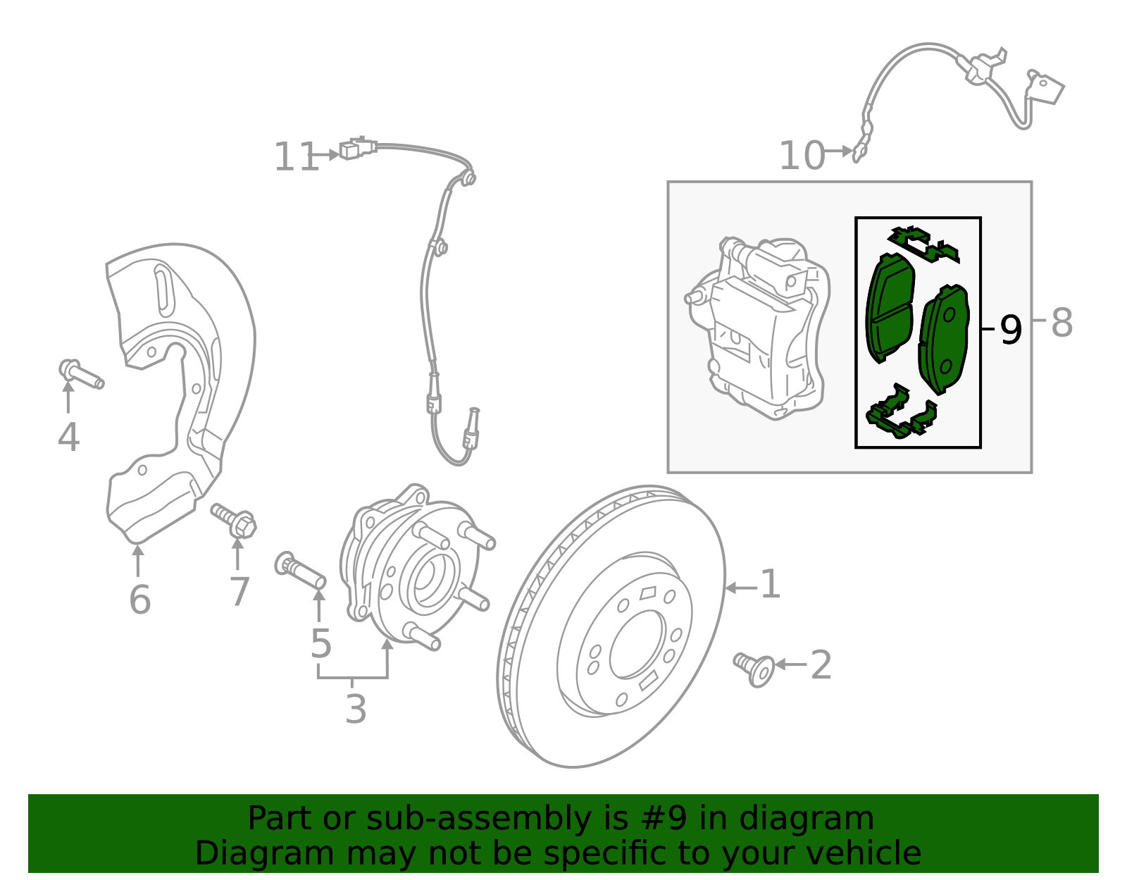 2018-2023 Hyundai Kona Pad Kit Front Disc Brake 58101-J9A15 | Hyundai ...