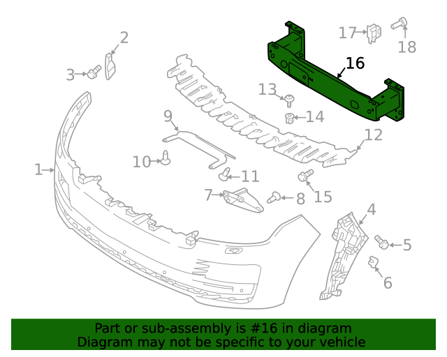 Genuine OEM Impact Bar Part# LR128131 Fits 2013-2022 Land Rover: Up To ...