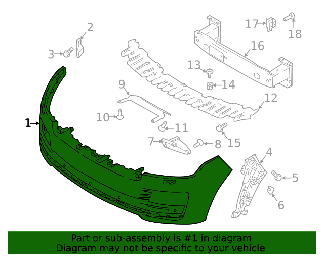 2022-2023 Land Rover Range Rover Bumper Cover LR157963 | OEM Parts Online