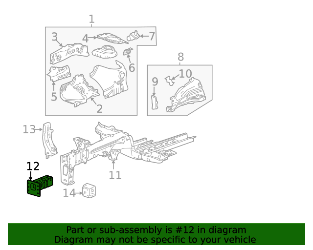 2013-2022 GM Front Passenger Side Bumper Energy Absorber 42392685 GM ...