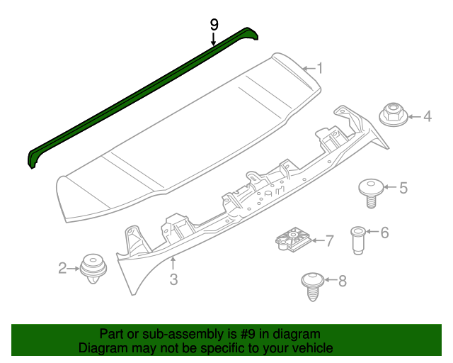 51767458905 - 2018-2023 BMW X3 Spoiler Seal (51-76-7-458-905) | BMW of ...