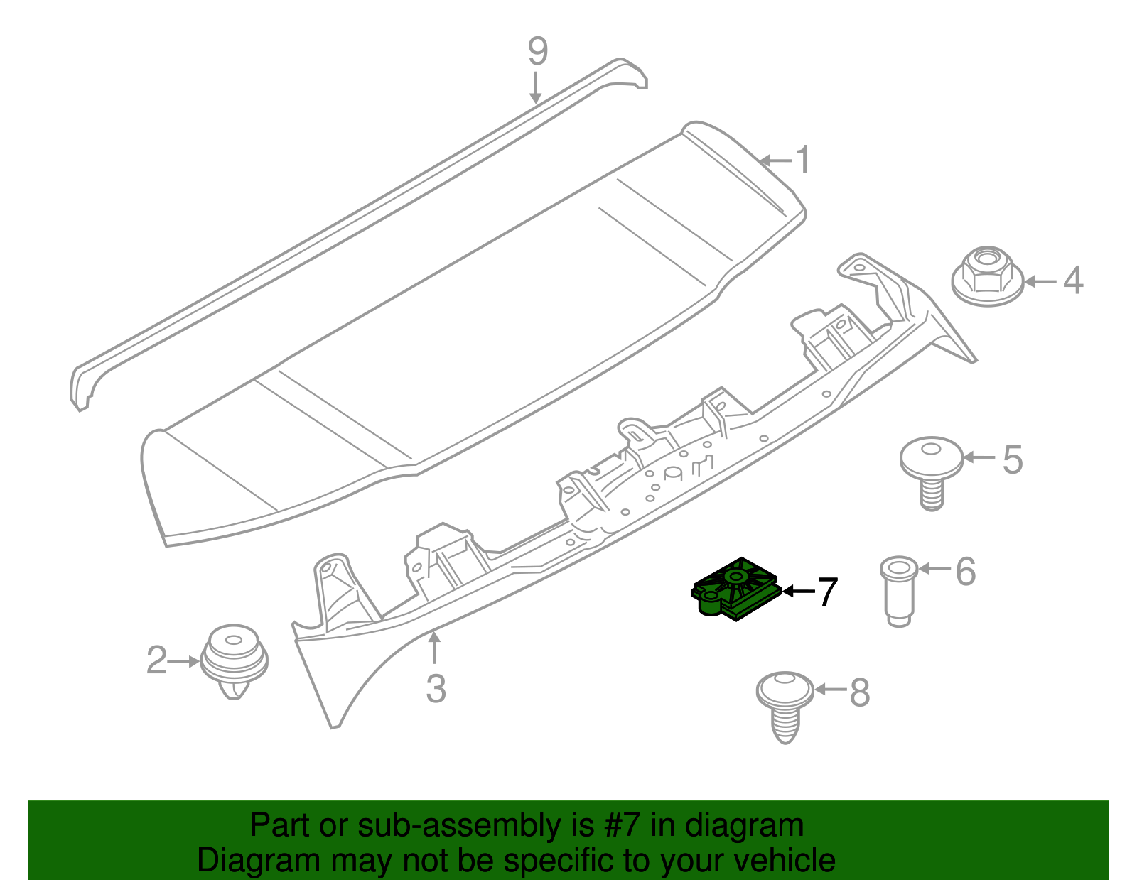 Genuine BMW 51-62-7-401-793 | Spoiler Wing Adjuster | FREE Shipping on ...