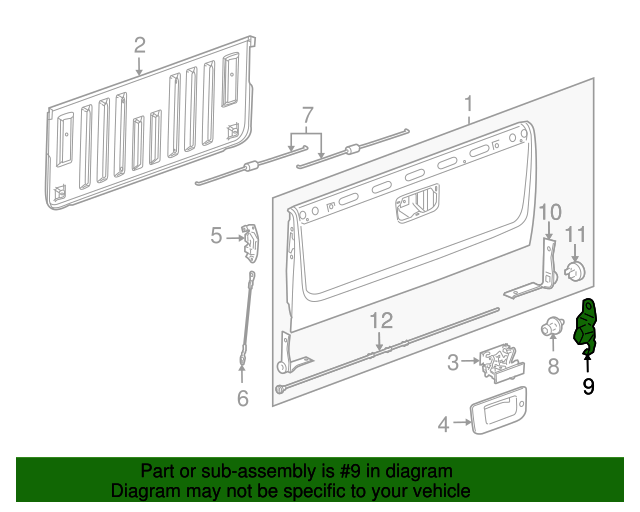 2007-2024 GM Tailgate Hinge 15206082 | NewGMParts.com