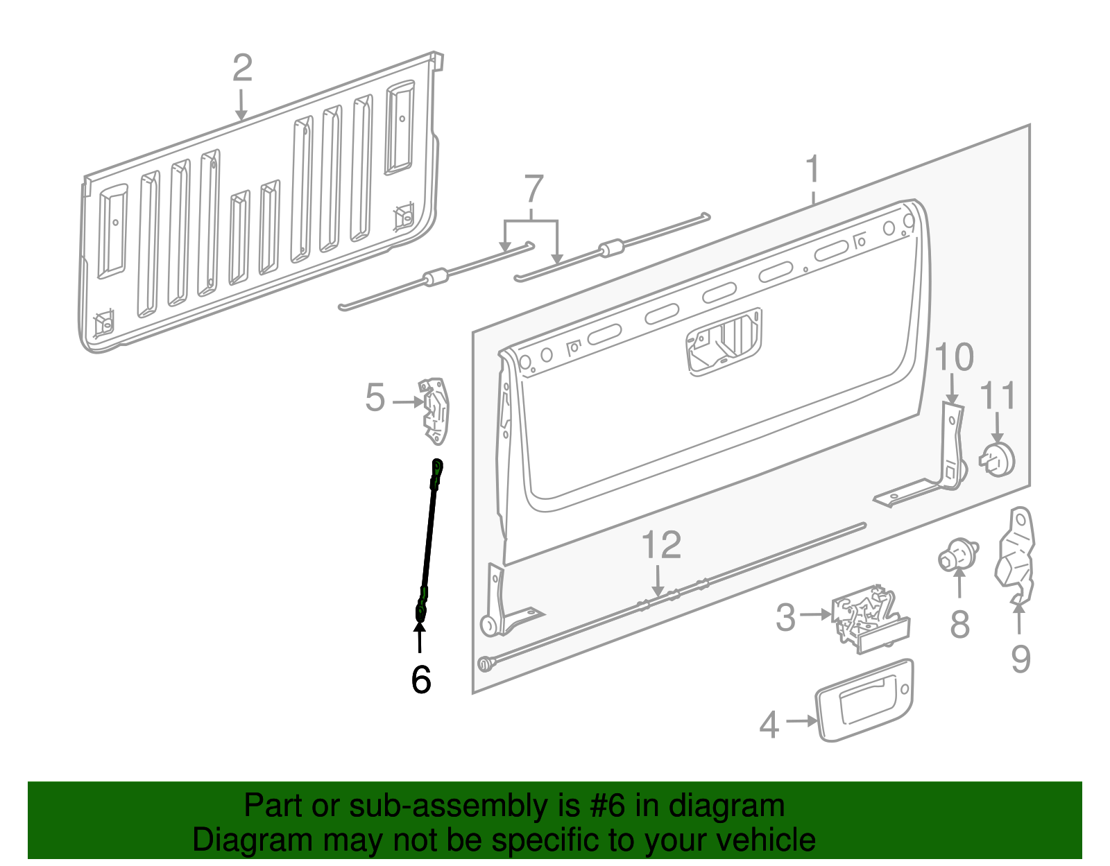 25838260 - Tailgate Check Cable 2007-2018 GM | Big 3 Auto Parts