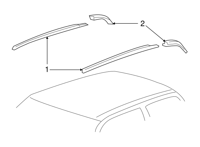 75553-0C010 - Roof Drip Molding 2004-2006 Toyota Tundra ...