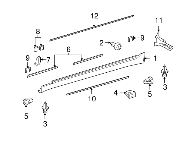 67896-50010 - Weatherstrip - 2007-2017 Lexus LS460 | My L Parts