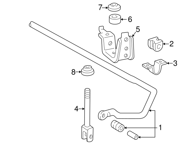 48825-60050 - Stabilizer Link Mount Bracket - 1998-2007 Lexus LX470 ...