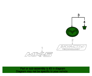 2016-2020 Mazda MX-5 Miata OEM NEW 2016-2019 Mazda MX5 Miata 2.0L Rear ...