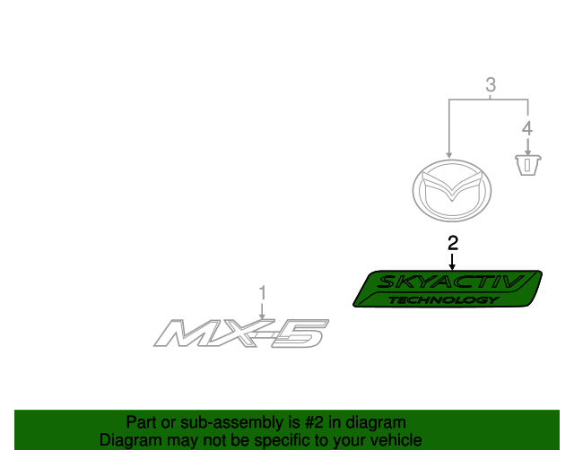 2016-2020 Mazda MX-5 Miata OEM NEW 16-19 Mazda MX5 Miata 2.0L Rear ...