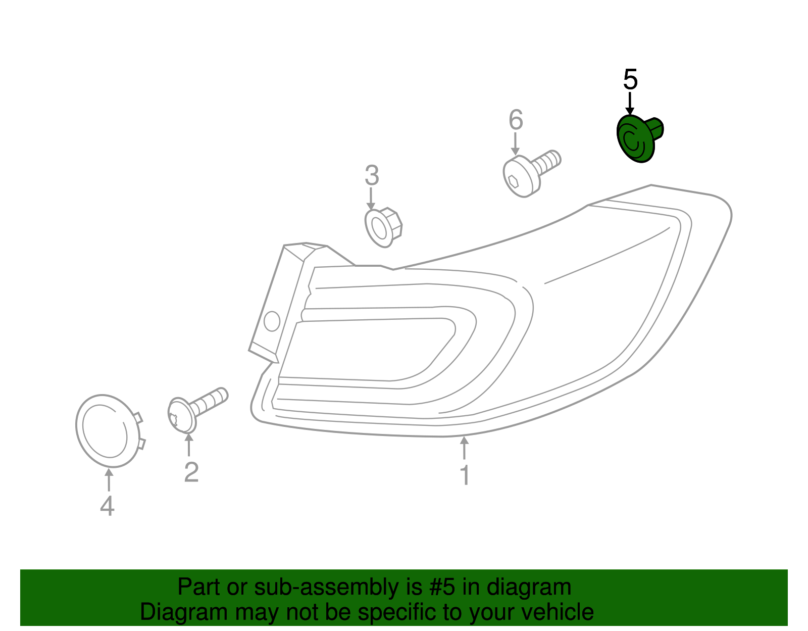 Genuine OEM Ford Part - Tail Lamp Assembly Retainer W718154-S300 ...