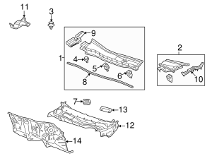 90602-TA0-003 - Clip Cowl Top - 2008-2017 Honda | Genuine Honda Parts