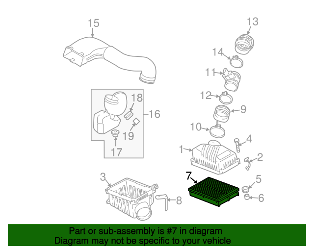 28113-08000 - Air Filter 2005-2009 Hyundai Tucson | AutoNationParts.com