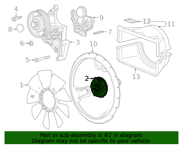 2020-2024 GM (Replaces 84963654) Fan Blade Clutch 84963656 GM ...