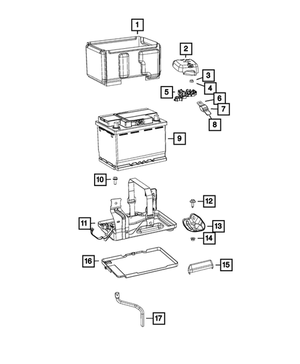 2017-2022 Mopar Battery Cover 68402933AA | Mopar eStore