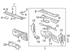 2008-2014 GM Black Air Inlet Grille Panel 25905501 | TascaParts.com