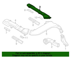 27982-6JF0A - Instrument Panel Air Duct 2021-2024 Nissan Armada ...