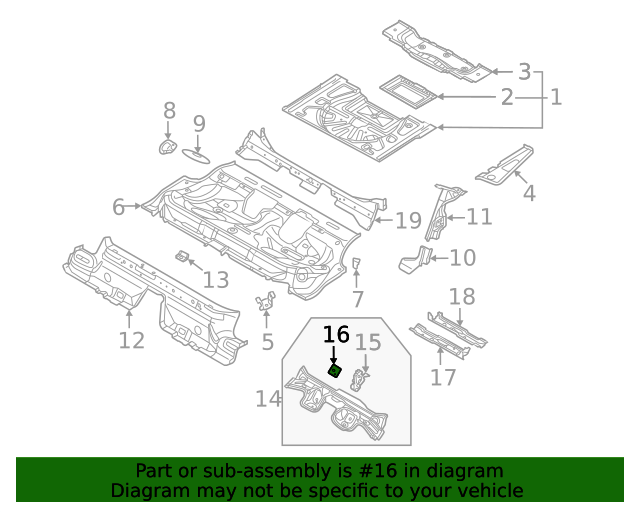 2022-2024 Audi Cross-Member Reinforcement 5Q0-803-621-G | Audi USA Parts