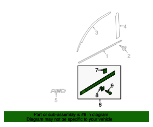 87722-2P000 - Body Side Molding 2011-2015 Kia Sorento | Kia.Parts Store